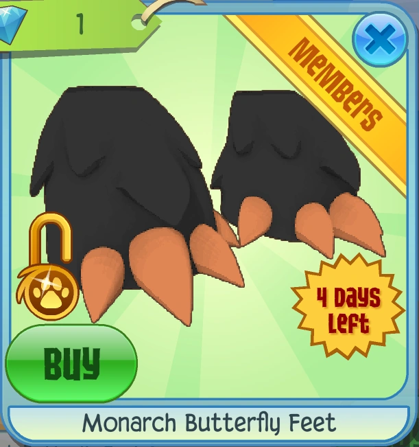 Monarch Butterfly Feet | Animal Jam Classic Wiki | Fandom