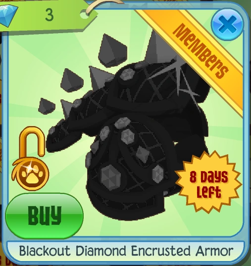 Blackout Diamond Encrusted Armor | Animal Jam Classic Wiki | Fandom