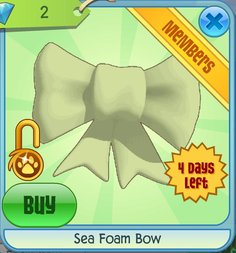 Sea Foam Bow | Animal Jam Classic Wiki | Fandom