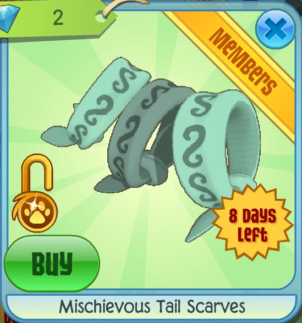 Mischievous Tail Scarves | Animal Jam Classic Wiki | Fandom