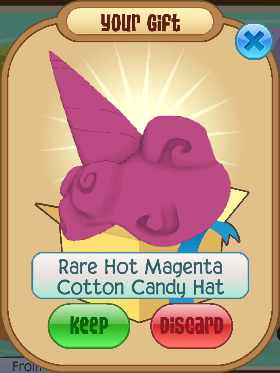 Rare Hot Magenta Cotton Candy Hat | Animal Jam Classic Wiki | Fandom