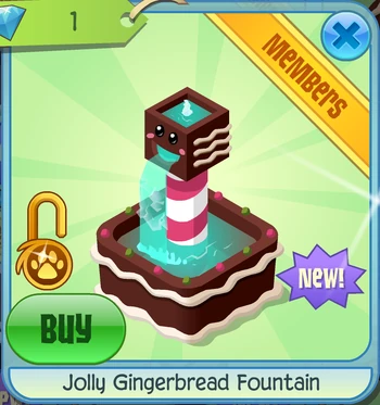 Jolly Gingerbread Fountain | Animal Jam Classic Wiki | Fandom
