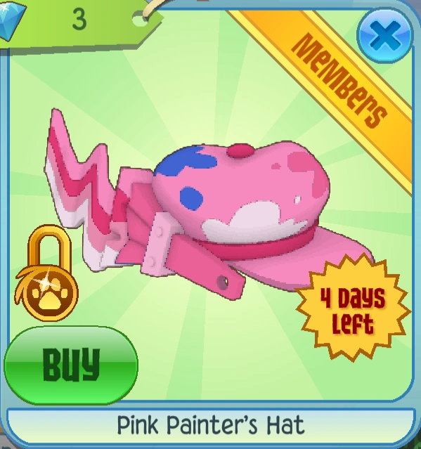 Pink Painter's Hat | Animal Jam Classic Wiki | Fandom