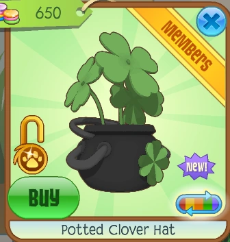 Potted Clover Hat | Animal Jam Classic Wiki | Fandom