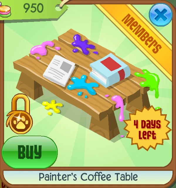Painter's Coffee Table | Animal Jam Classic Wiki | Fandom