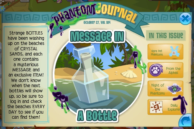 Message In A Bottle | Animal Jam Classic Wiki | Fandom