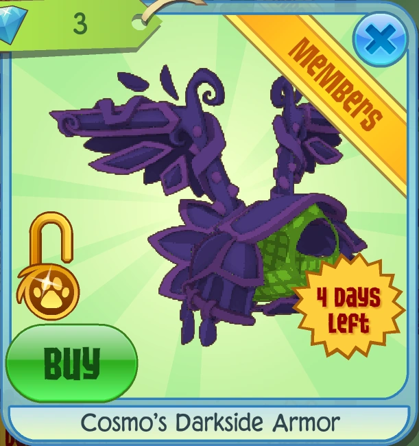 Cosmo's Darkside Armor | Animal Jam Classic Wiki | Fandom