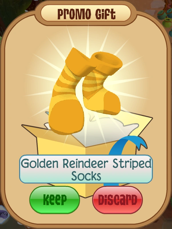 Golden Reindeer Striped Socks | Animal Jam Classic Wiki | Fandom