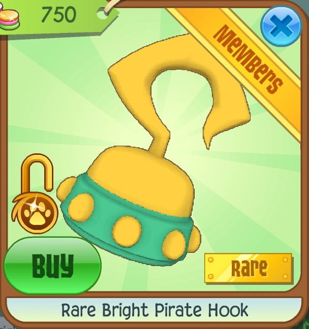 Rare Bright Pirate Hook | Animal Jam Classic Wiki | Fandom
