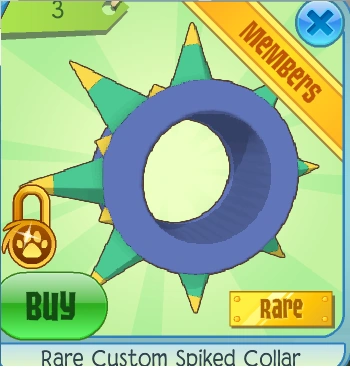 Rare Custom Spiked Collar | Animal Jam Classic Wiki | Fandom