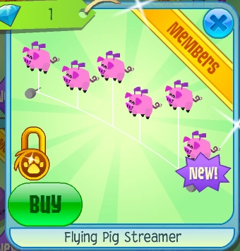 Flying Pig Streamer | Animal Jam Classic Wiki | Fandom