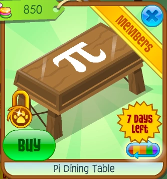 Pi Dining Table | Animal Jam Classic Wiki | Fandom