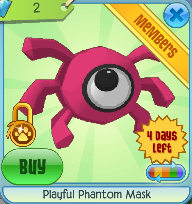Playful Phantom Mask | Animal Jam Classic Wiki | Fandom