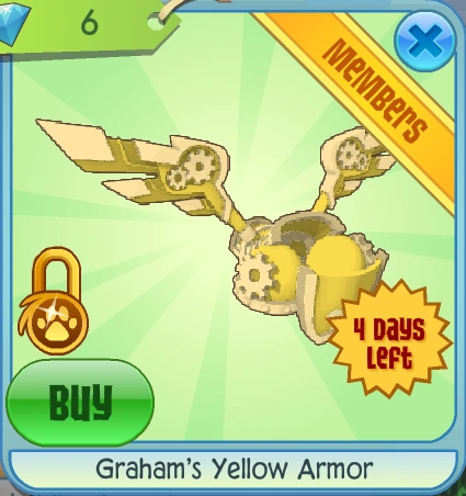 Graham's Yellow Armor | Animal Jam Classic Wiki | Fandom