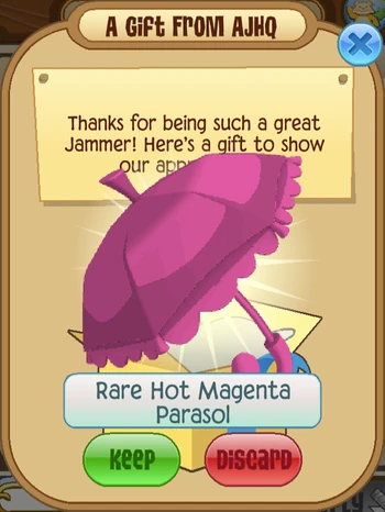 Rare Hot Magenta Parasol | Animal Jam Classic Wiki | Fandom