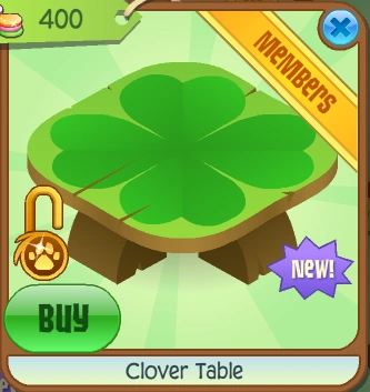 Clover Table | Animal Jam Classic Wiki | Fandom