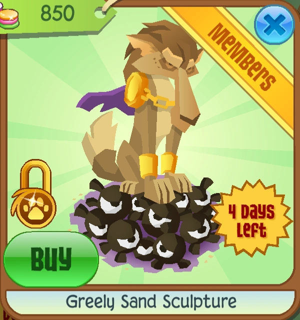 Greely Sand Sculpture | Animal Jam Classic Wiki | Fandom