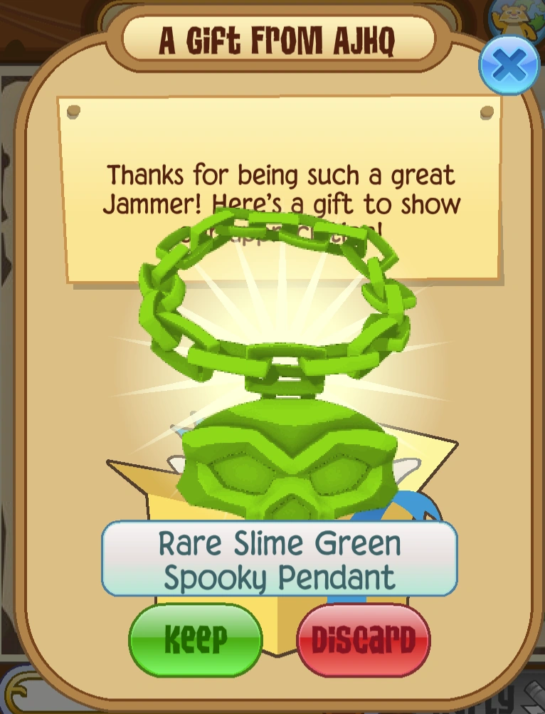 Rare Slime Green Spooky Pendant | Animal Jam Classic Wiki | Fandom