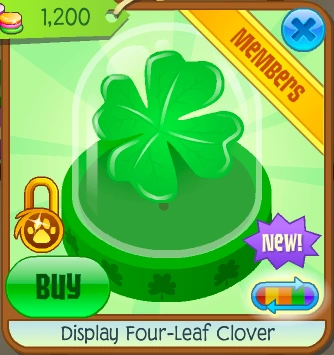 Display Four-Leaf Clover | Animal Jam Classic Wiki | Fandom