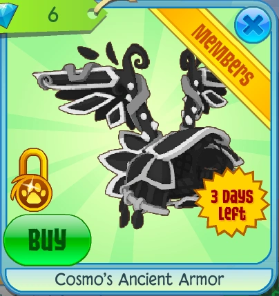 Cosmo's Ancient Armor | Animal Jam Classic Wiki | Fandom