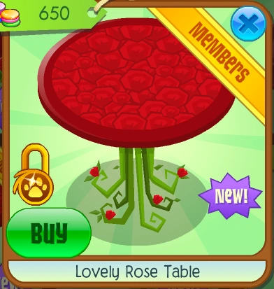 Lovely Rose Table | Animal Jam Classic Wiki | Fandom