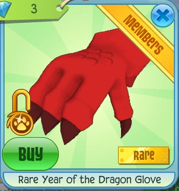 Rare Year of the Dragon Glove | Animal Jam Classic Wiki | Fandom