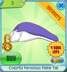 Colorful Ferocious Feline Tail | Animal Jam Classic Wiki | Fandom
