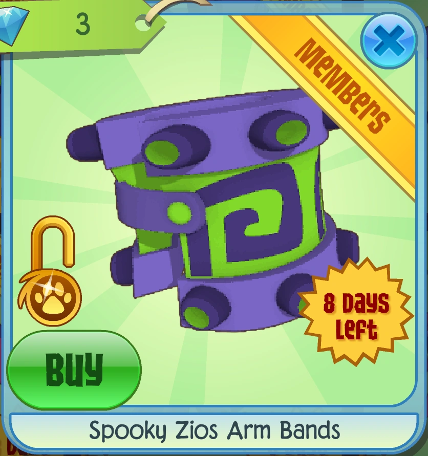 Spooky Zios Arm Bands | Animal Jam Classic Wiki | Fandom