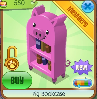 Pig Bookcase | Animal Jam Classic Wiki | Fandom