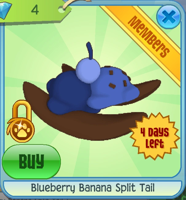 Blueberry Banana Split Tail | Animal Jam Classic Wiki | Fandom