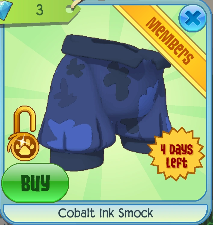 Cobalt Ink Smock | Animal Jam Classic Wiki | Fandom