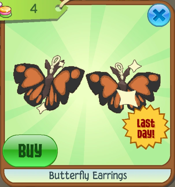 Butterfly Earrings (2023 Non-Member) | Animal Jam Classic Wiki | Fandom
