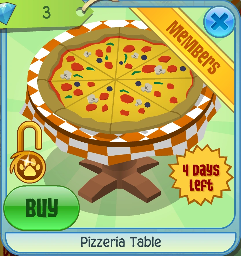 Pizzeria Table | Animal Jam Classic Wiki | Fandom