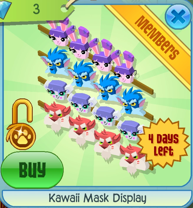 Kawaii Mask Display | Animal Jam Classic Wiki | Fandom