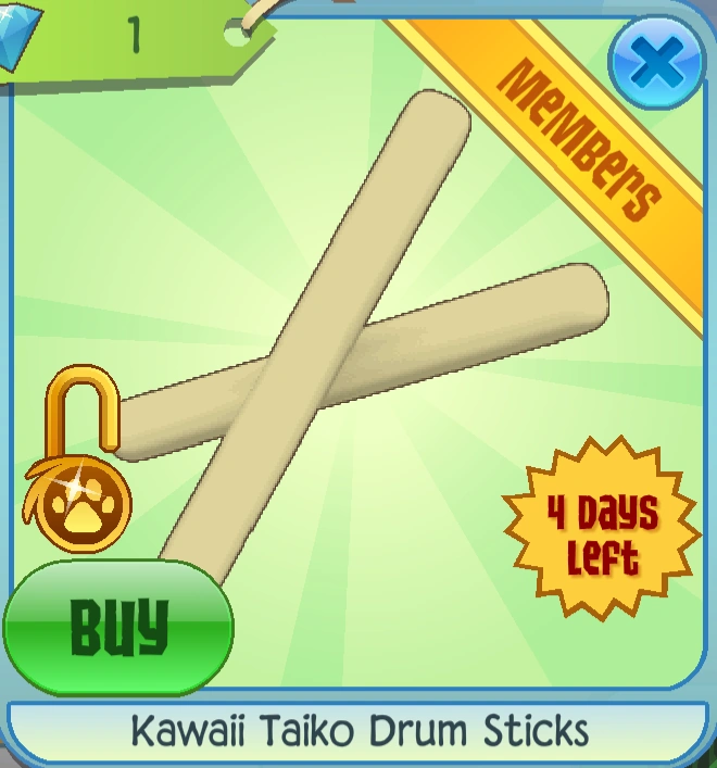 Kawaii Taiko Drum Sticks | Animal Jam Classic Wiki | Fandom