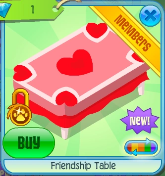 Friendship Table | Animal Jam Classic Wiki | Fandom
