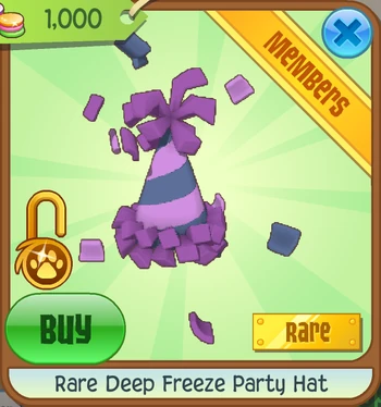 Rare Deep Freeze Party Hat | Animal Jam Classic Wiki | Fandom
