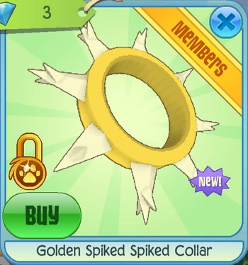 Golden Spiked Spiked Collar | Animal Jam Classic Wiki | Fandom