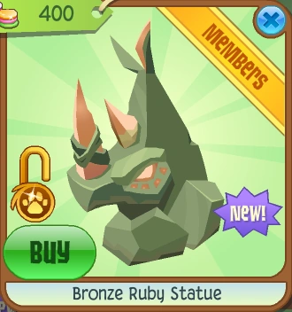 Bronze Ruby Statue | Animal Jam Classic Wiki | Fandom