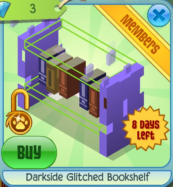 Darkside Glitched Bookshelf | Animal Jam Classic Wiki | Fandom