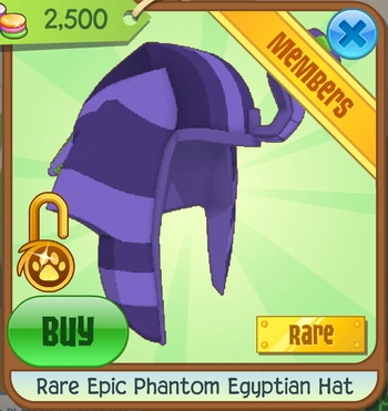 Rare Epic Phantom Egyptian Hat | Animal Jam Classic Wiki | Fandom