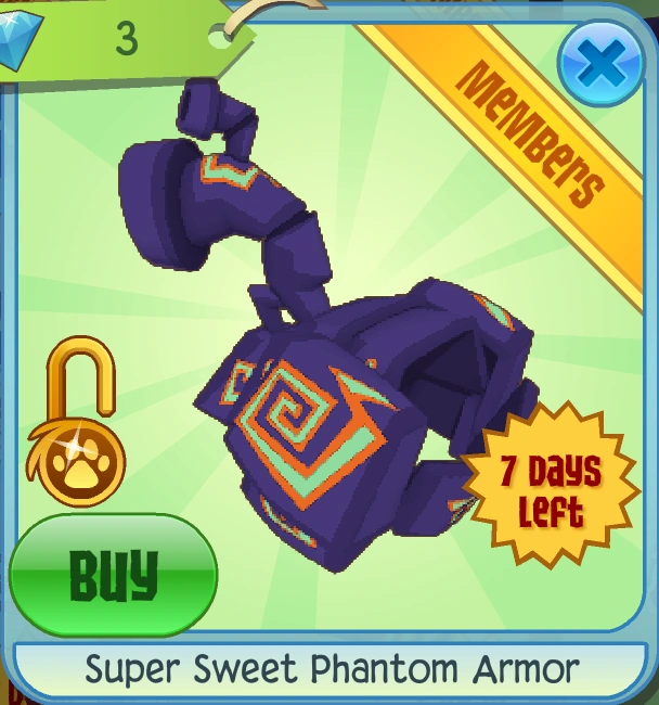 Super Sweet Phantom Armor | Animal Jam Classic Wiki | Fandom