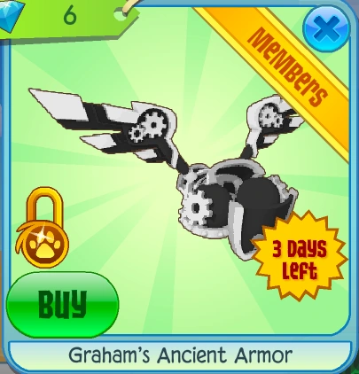 Graham's Ancient Armor | Animal Jam Classic Wiki | Fandom