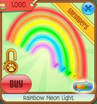 Rainbow Neon Light | Animal Jam Classic Wiki | Fandom