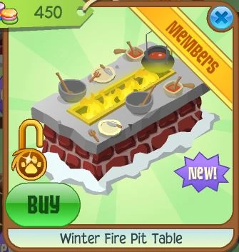 Winter Fire Pit Table | Animal Jam Classic Wiki | Fandom