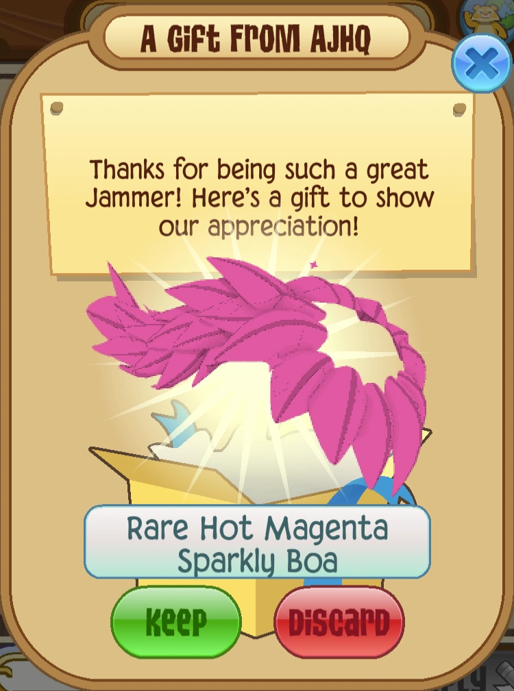 Rare Hot Magenta Sparkly Boa | Animal Jam Classic Wiki | Fandom