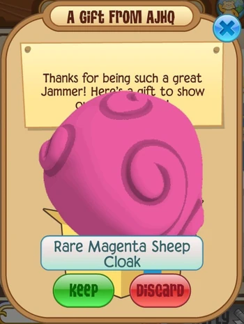 Rare Hot Magenta Sheep Cloak | Animal Jam Classic Wiki | Fandom