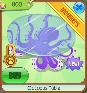 Octopus Table | Animal Jam Classic Wiki | Fandom