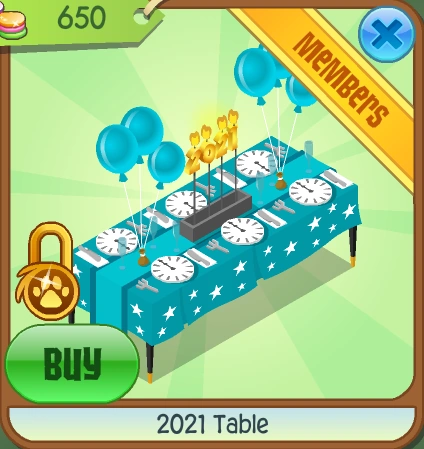 2021 Table | Animal Jam Classic Wiki | Fandom