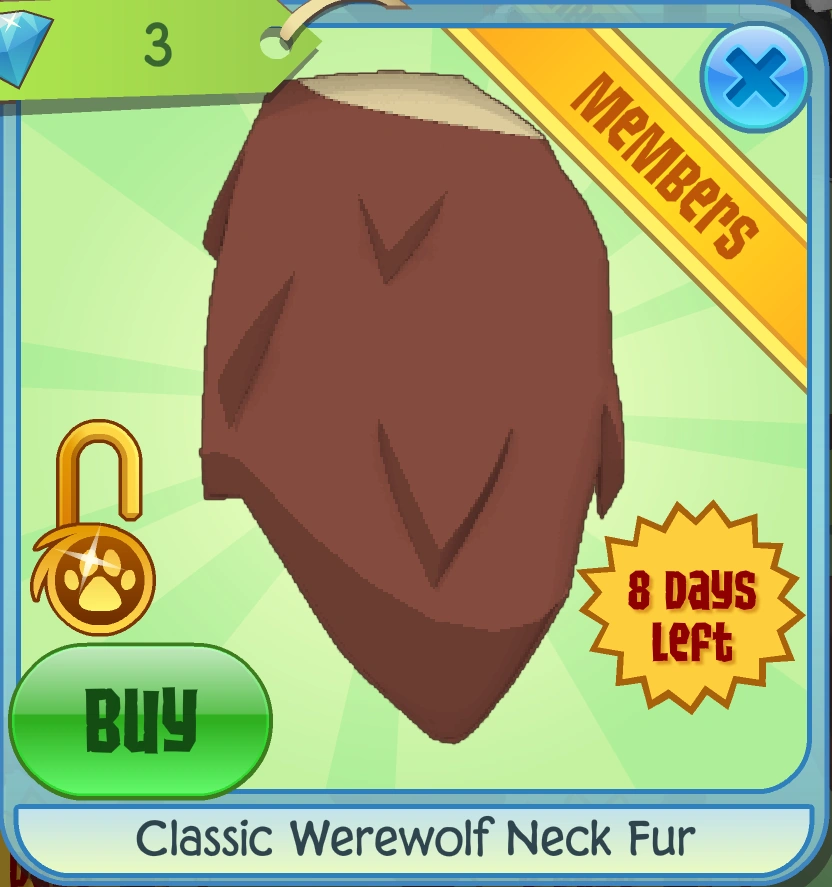 Classic Werewolf Neck Fur | Animal Jam Classic Wiki | Fandom